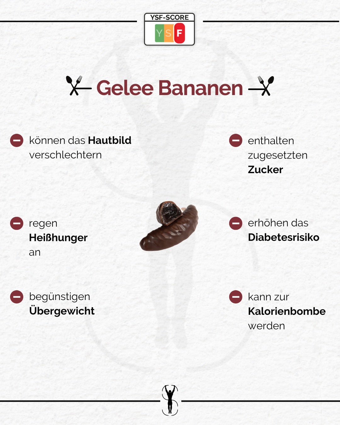 Gelee Bananen (ja!, REWE) im YSFitness Lebensmittelcheck